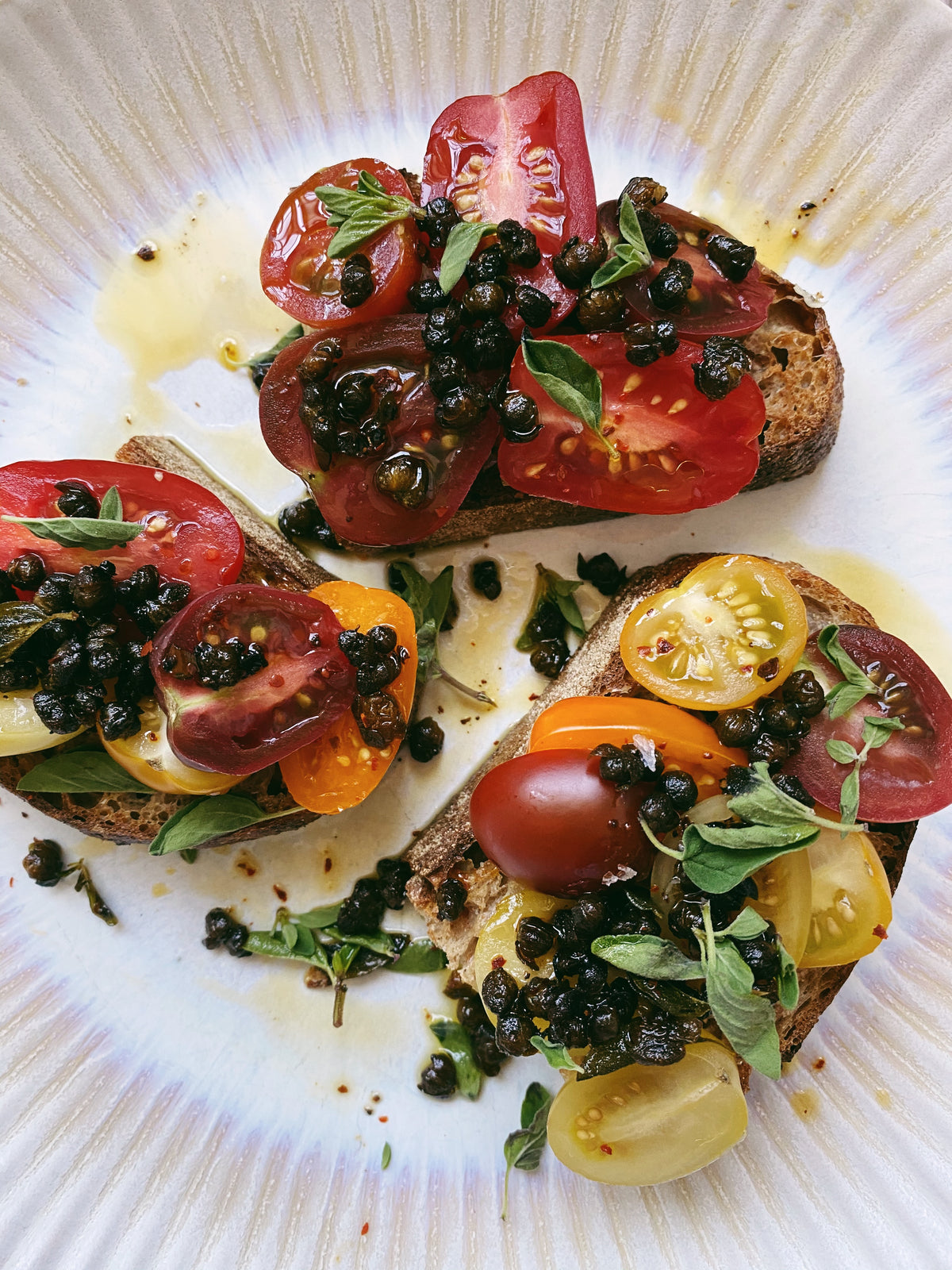 Tomato Toasts with Spicy Fried Capers– For The Love of Bread